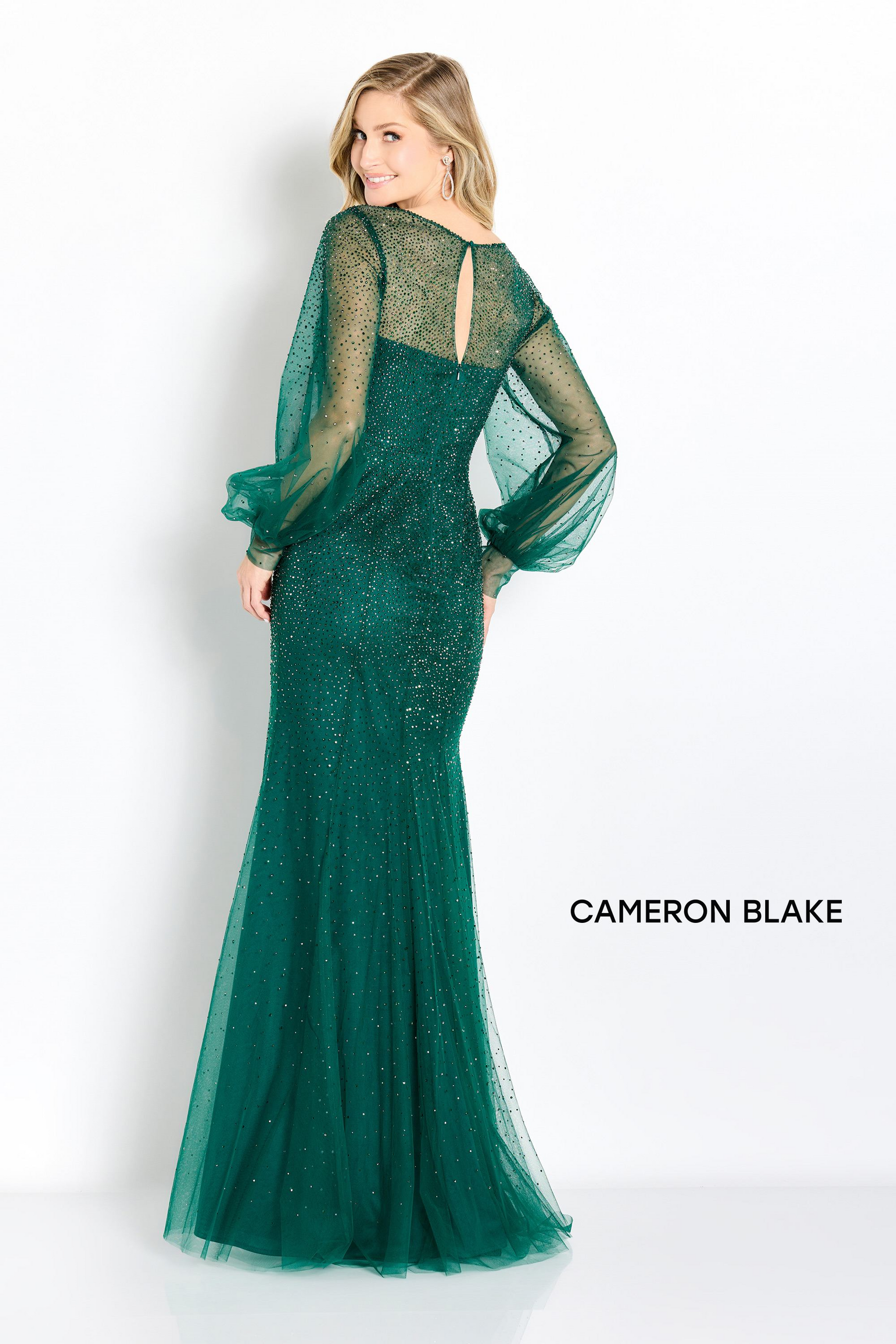 Cameron Blake CB754 Stone Accent Tulle Gown – Mydressline