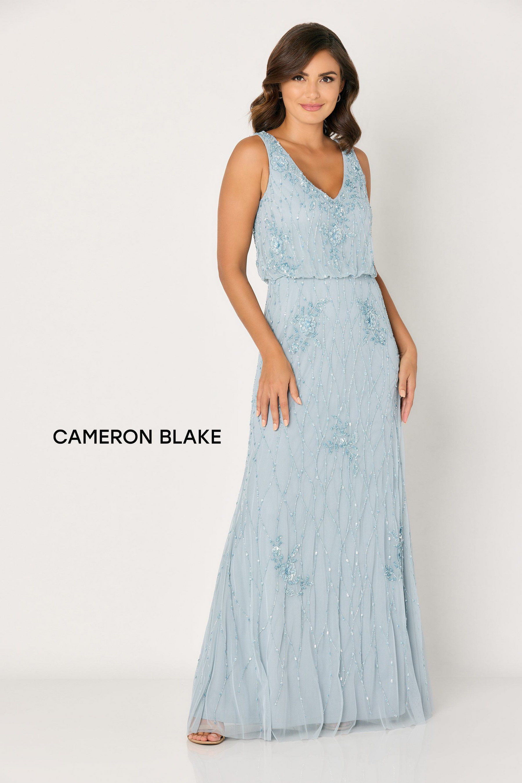 Cameron Blake CB780: Luxe Tulle Column Gown – Mydressline