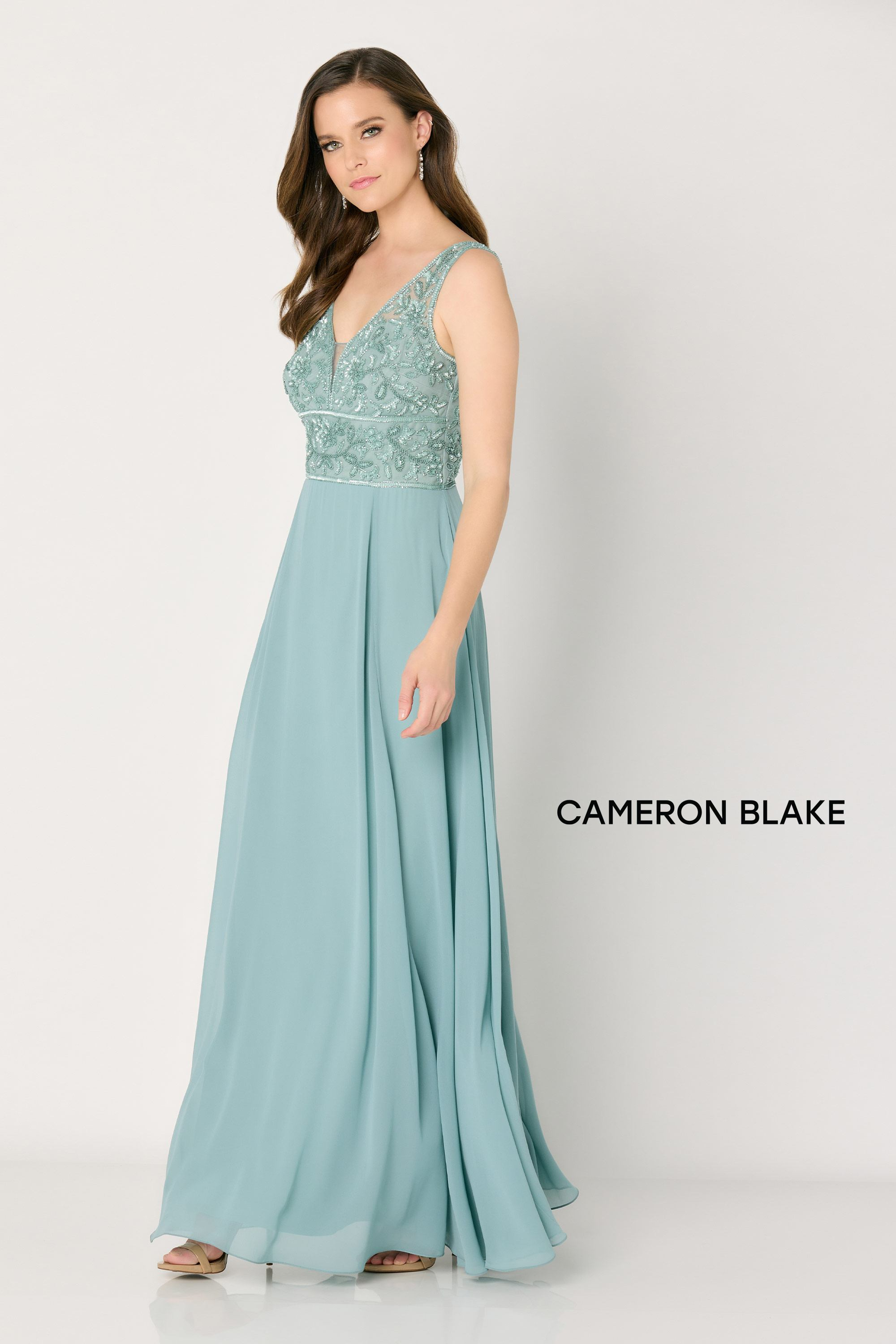 Cameron Blake CB790: Stunning A-Line Chiffon Dress – Mydressline