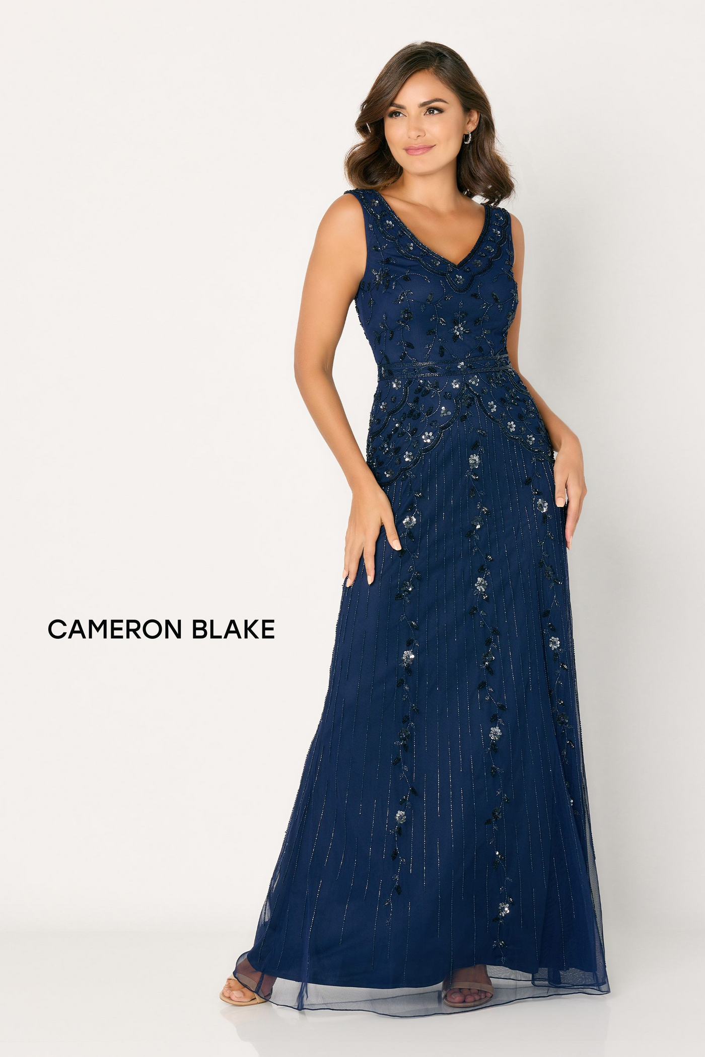 Cameron Blake CB793 Evening Dress with Embroidery and Beadwork ...