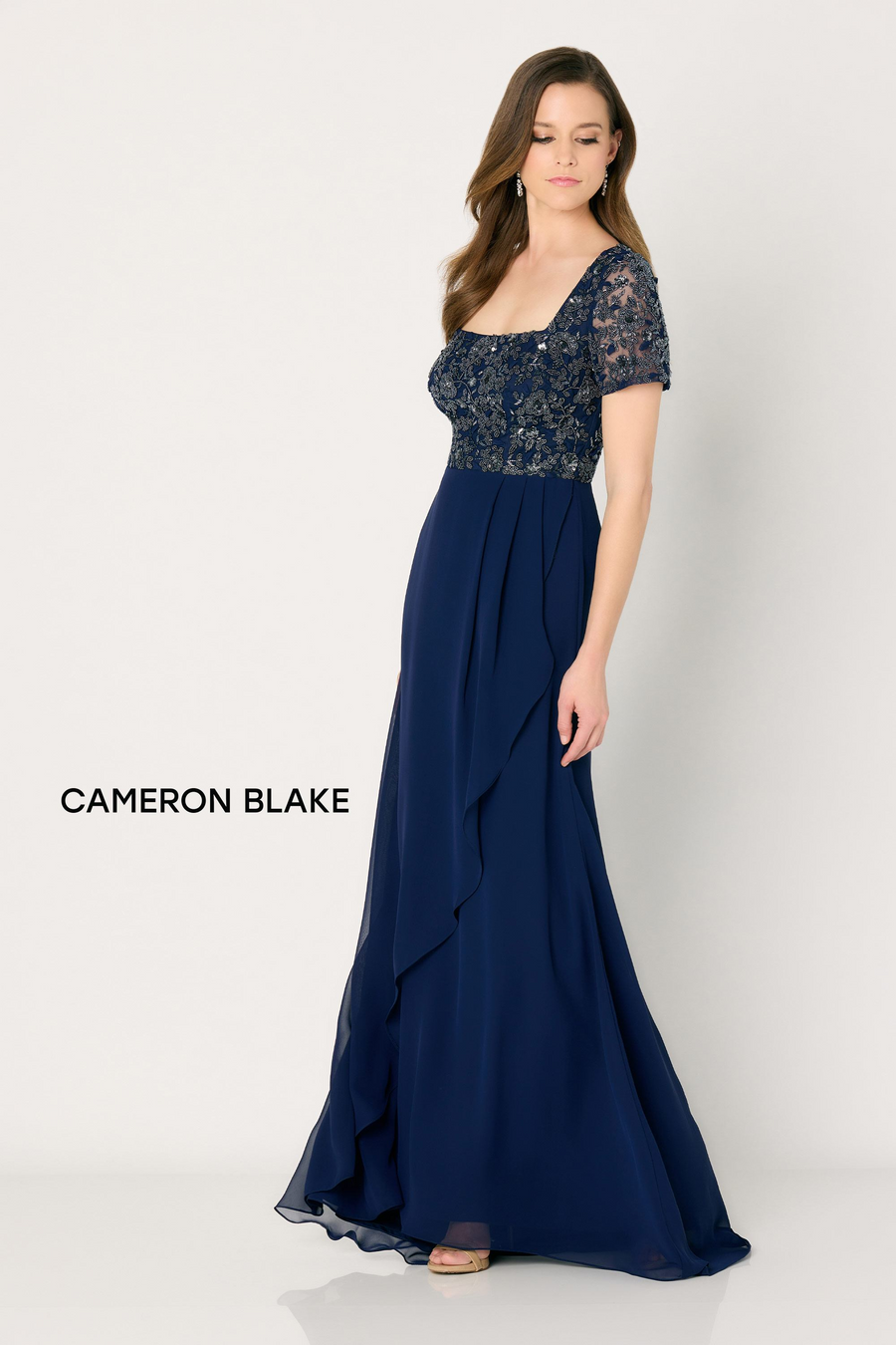 Cameron Blake CB794 Embroidered Sequin Tulle Dress – Mydressline
