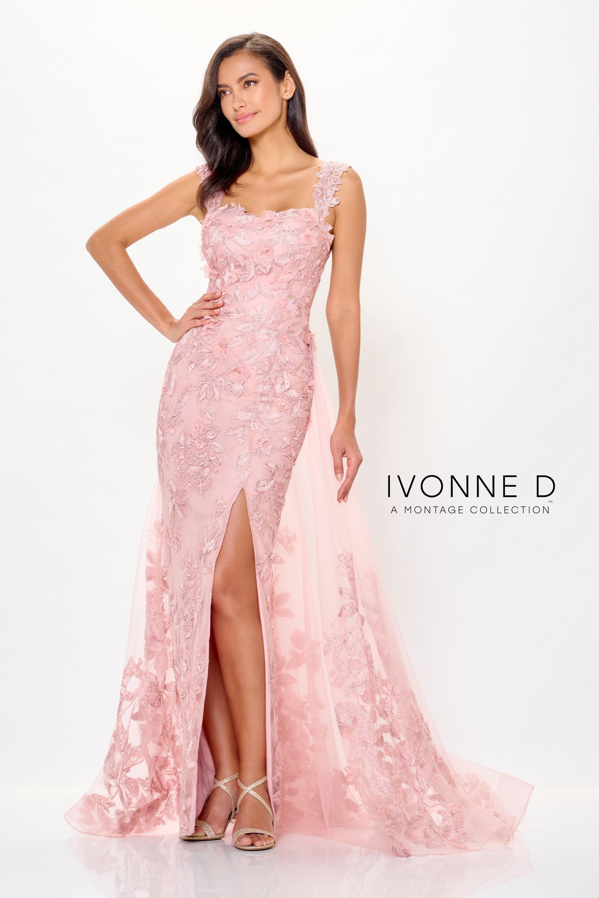 Ivonne D ID6209: Lace Applique Evening Gown – Mydressline