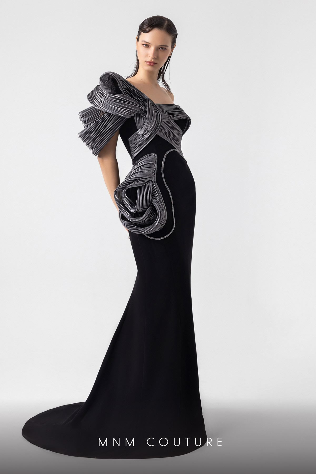 MNM Couture G1913 Mermaid Dress in Sumptuous Crepe – Mydressline
