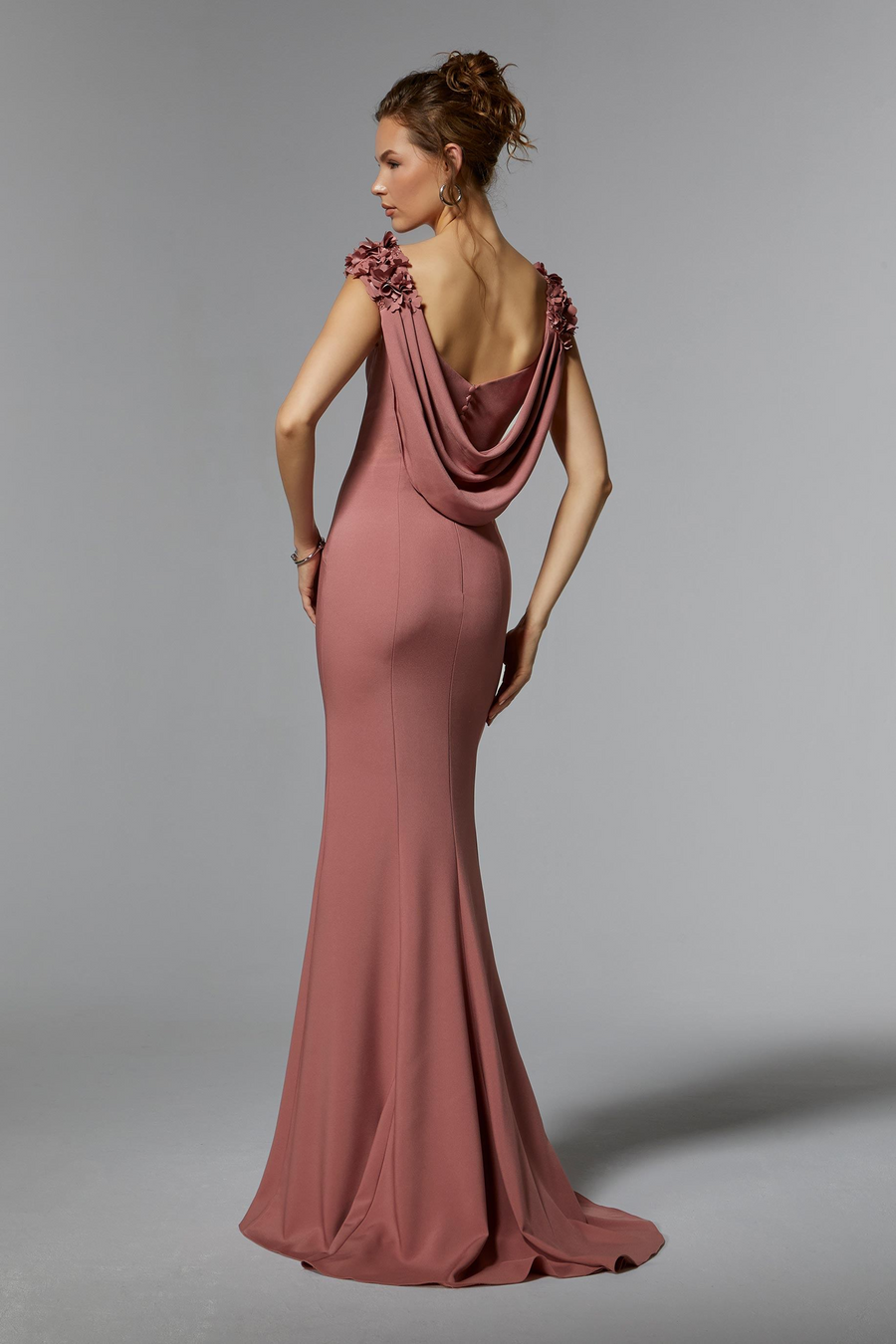 Morilee 72920 Evening Gown with Crystal Beaded Flowers – Mydressline