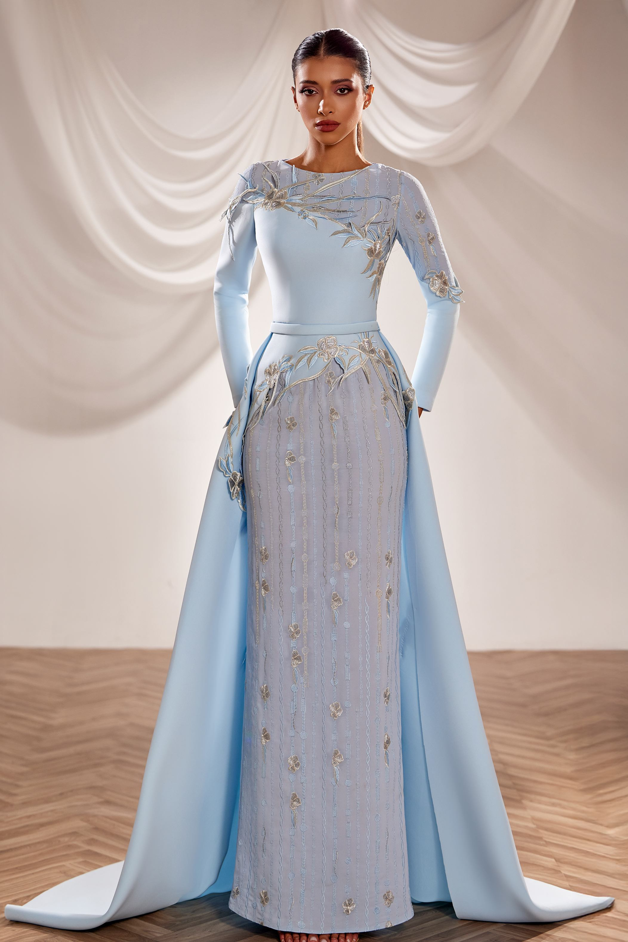 Reverie Couture SS232: Elegant Satin Evening Gown – Mydressline