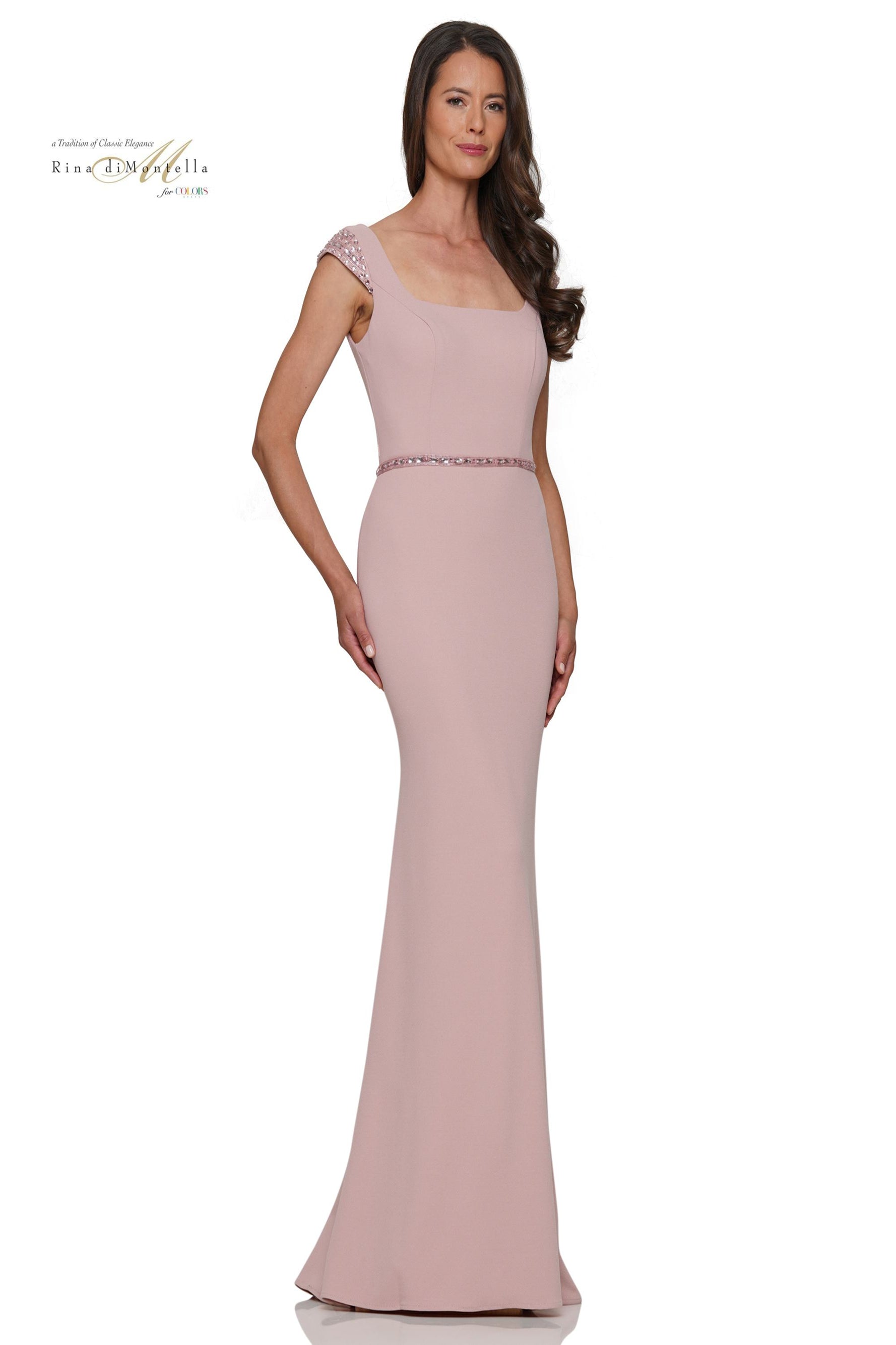 Rina Di Montella RD2762: Chic Crepe Evening Dress – Mydressline