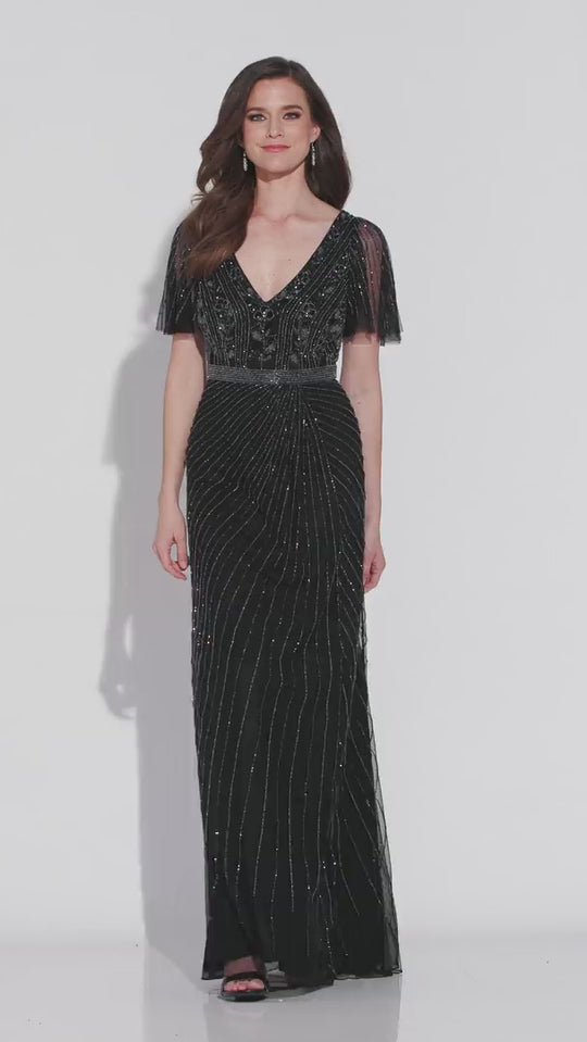 Cameron Blake CB785 A-Line Gown with Beading Detail – Mydressline