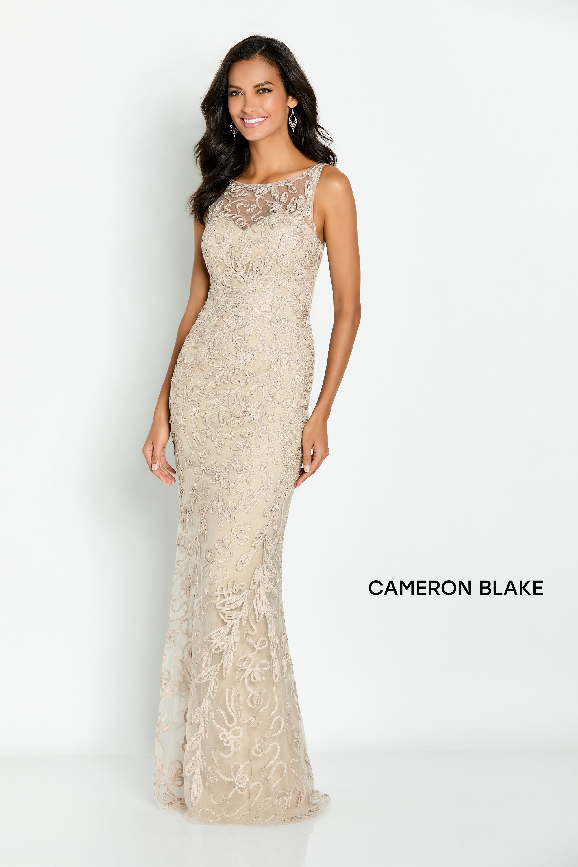 Cameron Blake CB136 Lace Column Dress for Every Curve – Mydressline