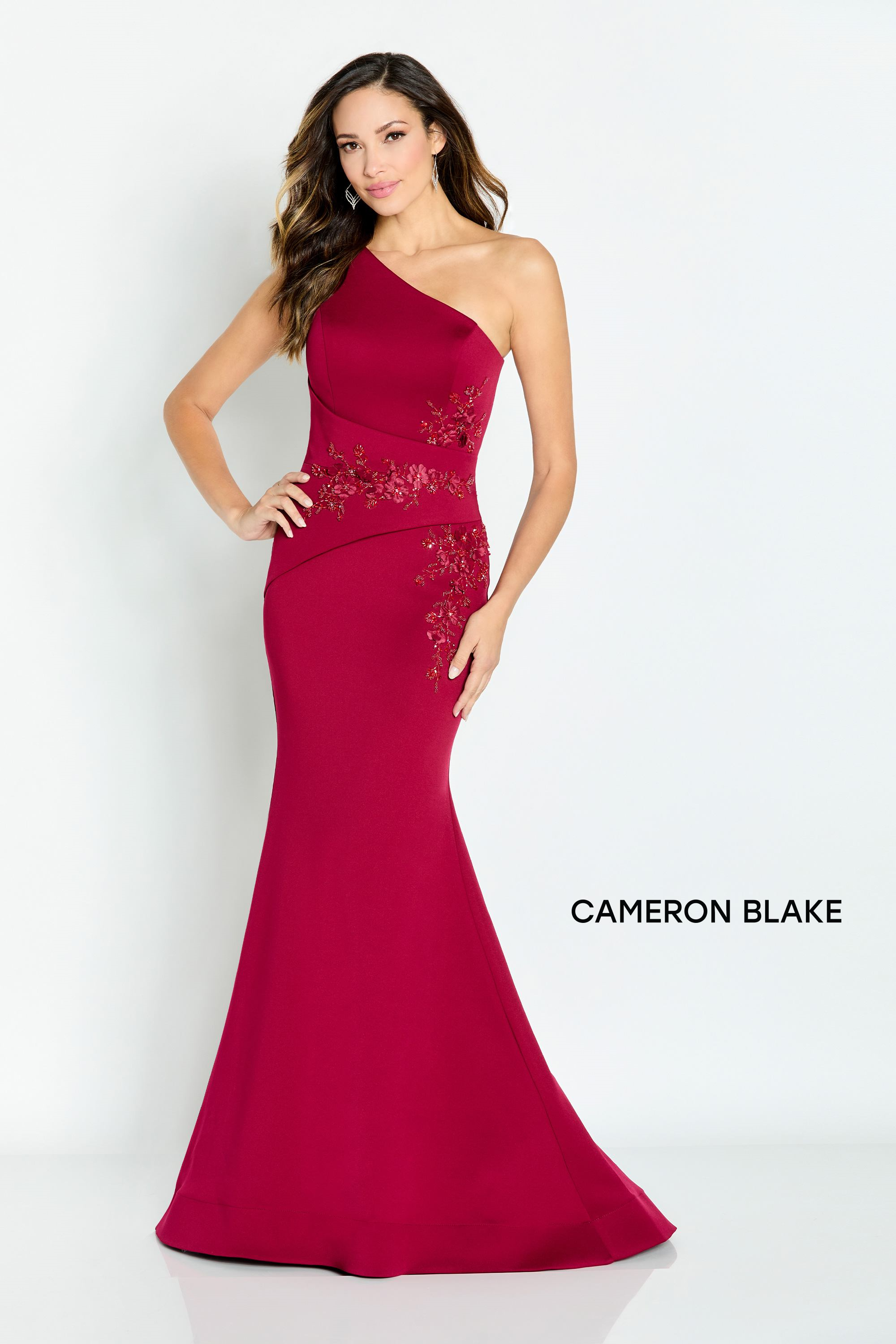 Cameron Blake CB142 Sleeveless Crepe Mermaid Gown Dress – Mydressline