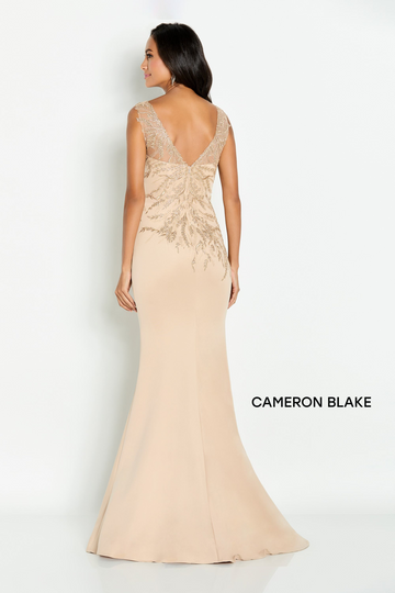 Cameron Blake CB148 Mermaid Gown with Beaded Neckline – Mydressline