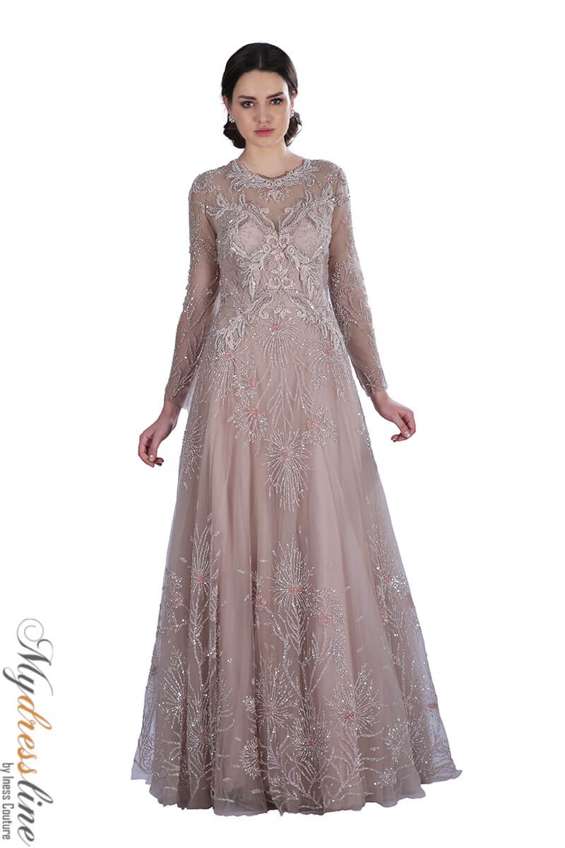 Luxurious Tulle A-Line Evening Dress with Embroidery – Mydressline