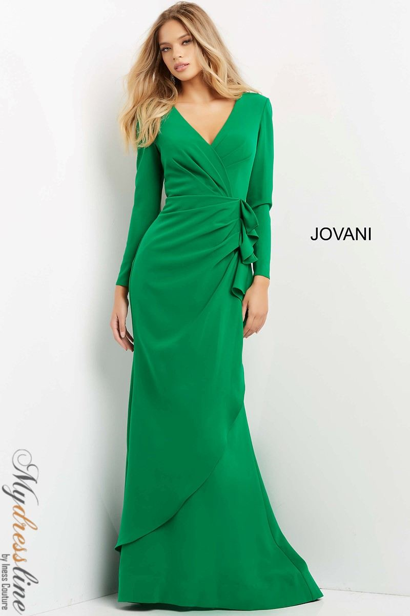 Jovani 06995 V-De-leck Bress في Crepe عالي الجودة – Mydressline