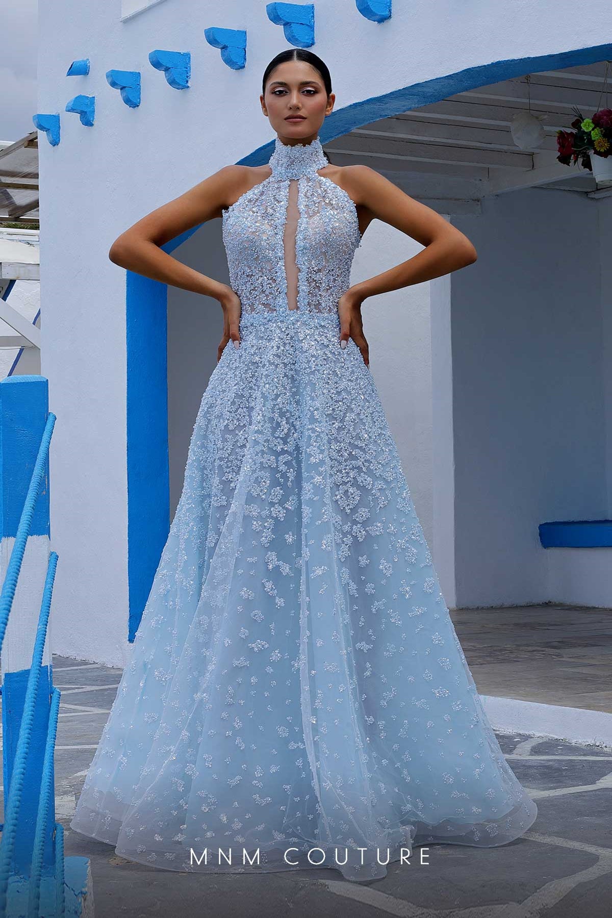 MNM Couture K3997 Sleeveless Organza Gown with Beading – Mydressline