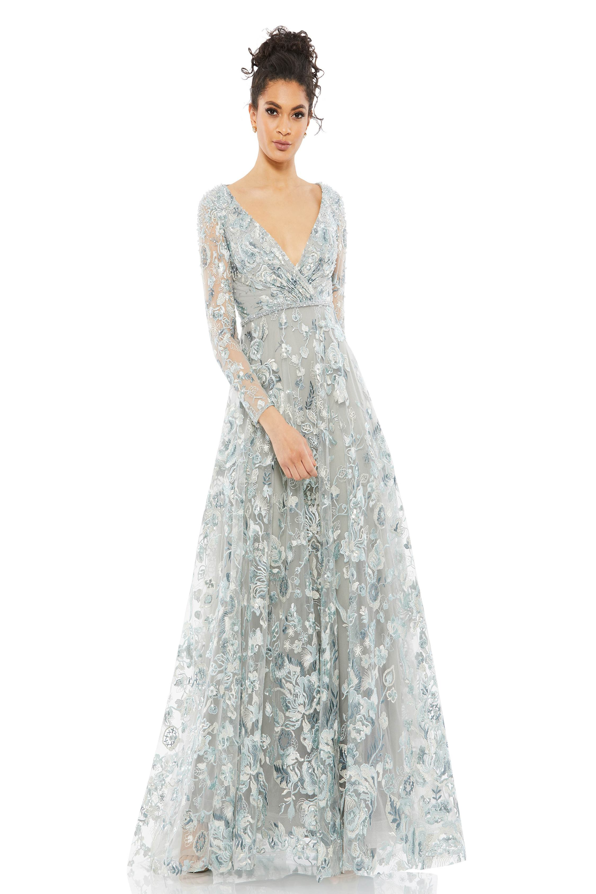 Mac Duggal 67869 A-Line Lace Evening Gown – Mydressline