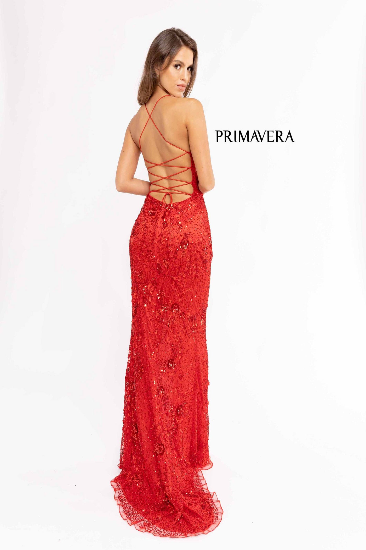 Primavera 3931 Sequin Side Slit Evening Dress – Mydressline
