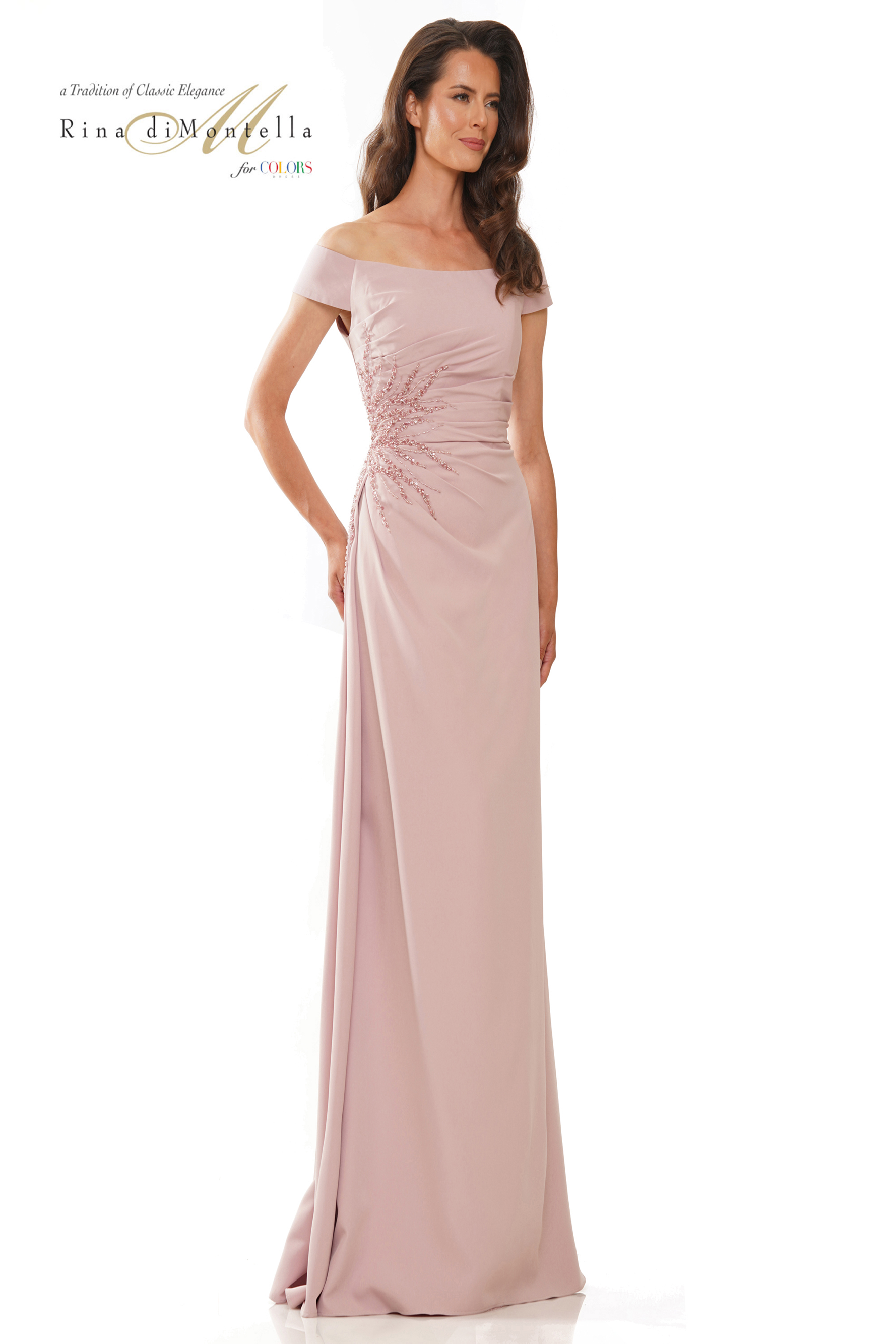 Rina Di Montella RD2806 Long Crepe Evening Gown – Mydressline