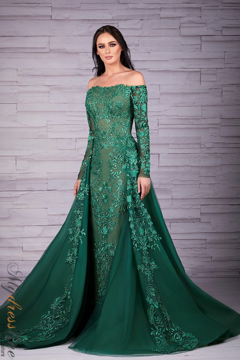 Sara Badr 26488 Evening Dress - Elegant Embroidered Floor-Length Gown ...